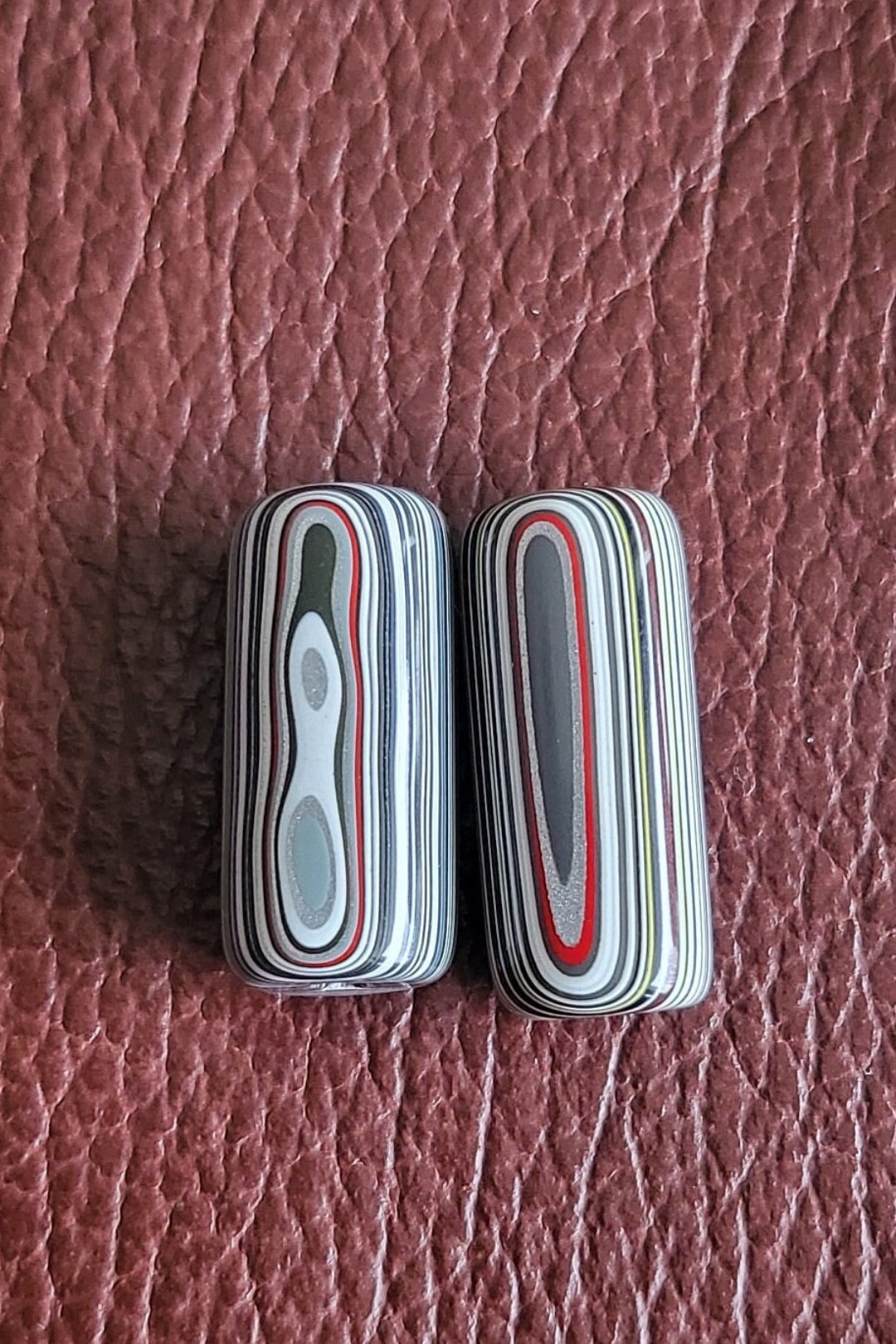 Pair (2) 𝙅𝙚𝙚𝙥𝙞𝙩𝙚 𝘽𝙚𝙖𝙙𝙨, Fordite, for Making Jewelry, Men's Jewelry ...