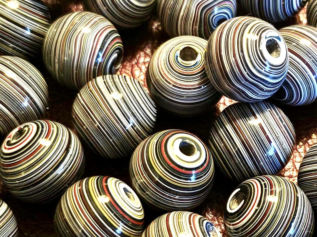 1 𝗥𝗢𝗨𝗡𝗗 Jeepite Bead 1/2" - Fordite, for Making Jewelry, Men's Jewelry ...