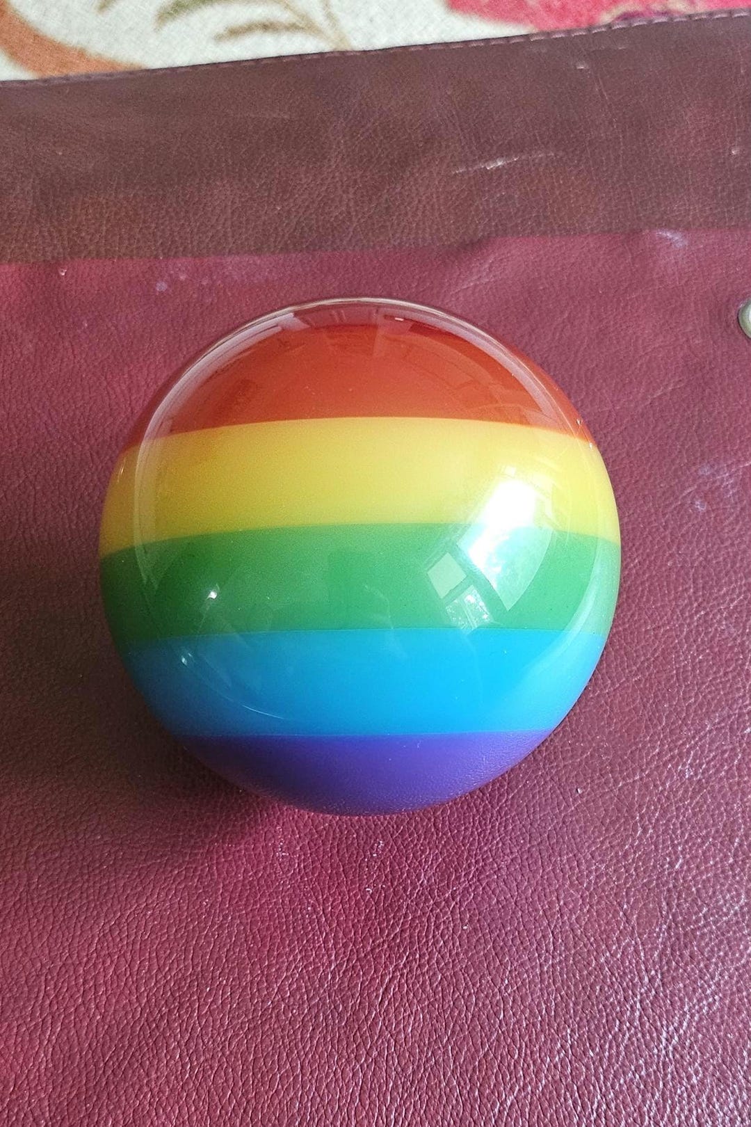 Resin Rainbow Pride Sphere - Extra Large - 3.82" - Highly Polished ...