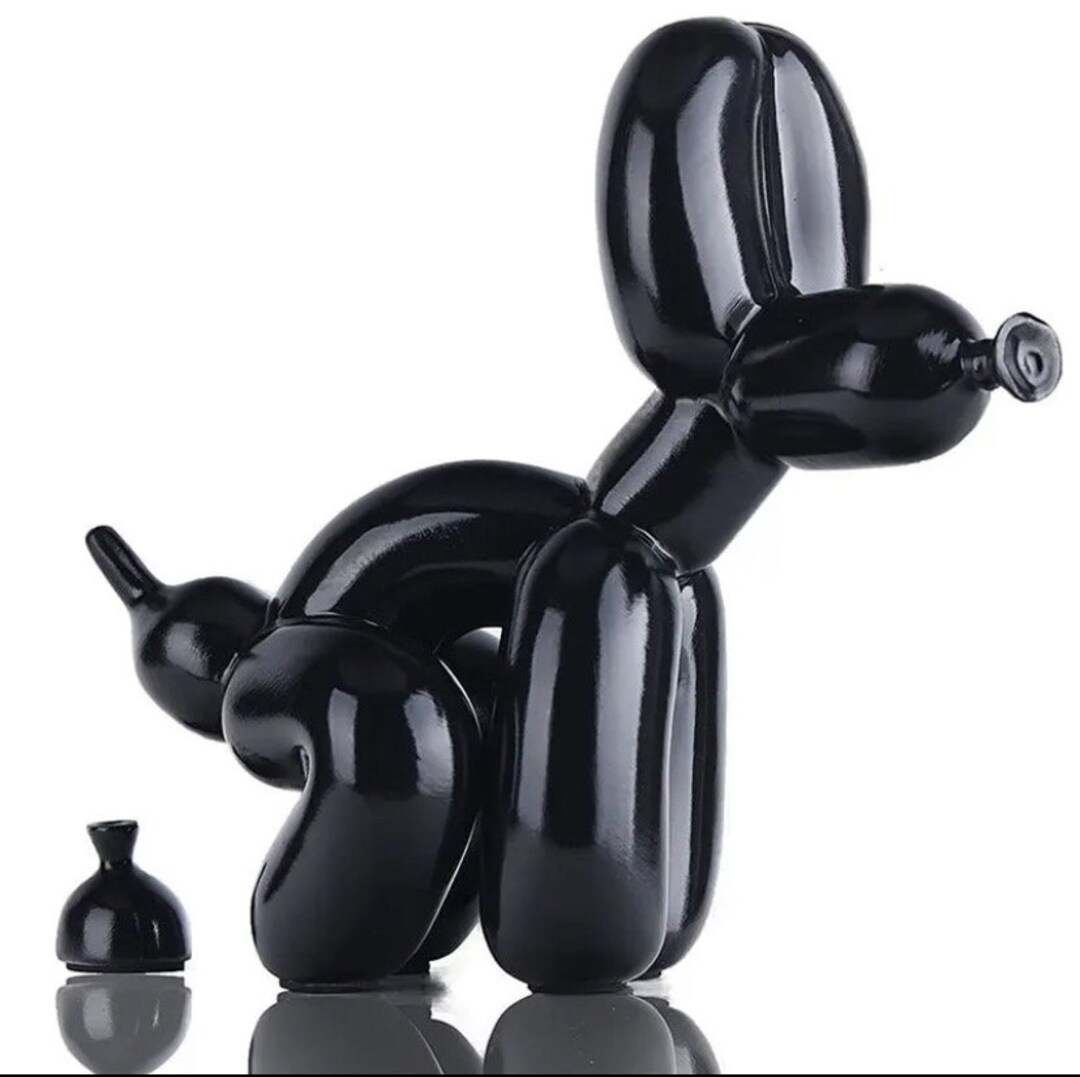 Pooping Dog Balloon Resin Statue Decor Minimalist Statue - Etsy