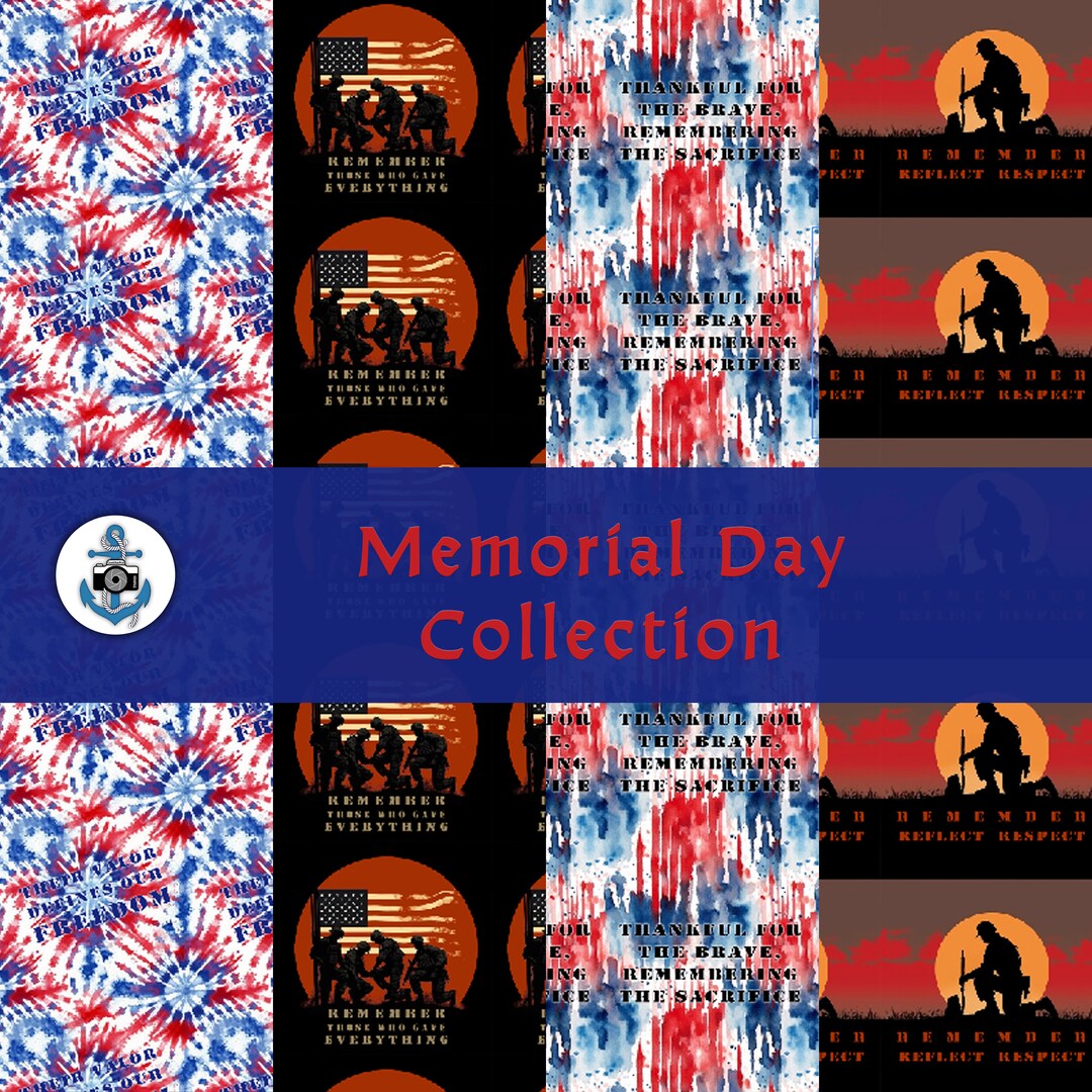 Memorial Day Collection - Seamless Pattern - 12x12 Printable Paper ...