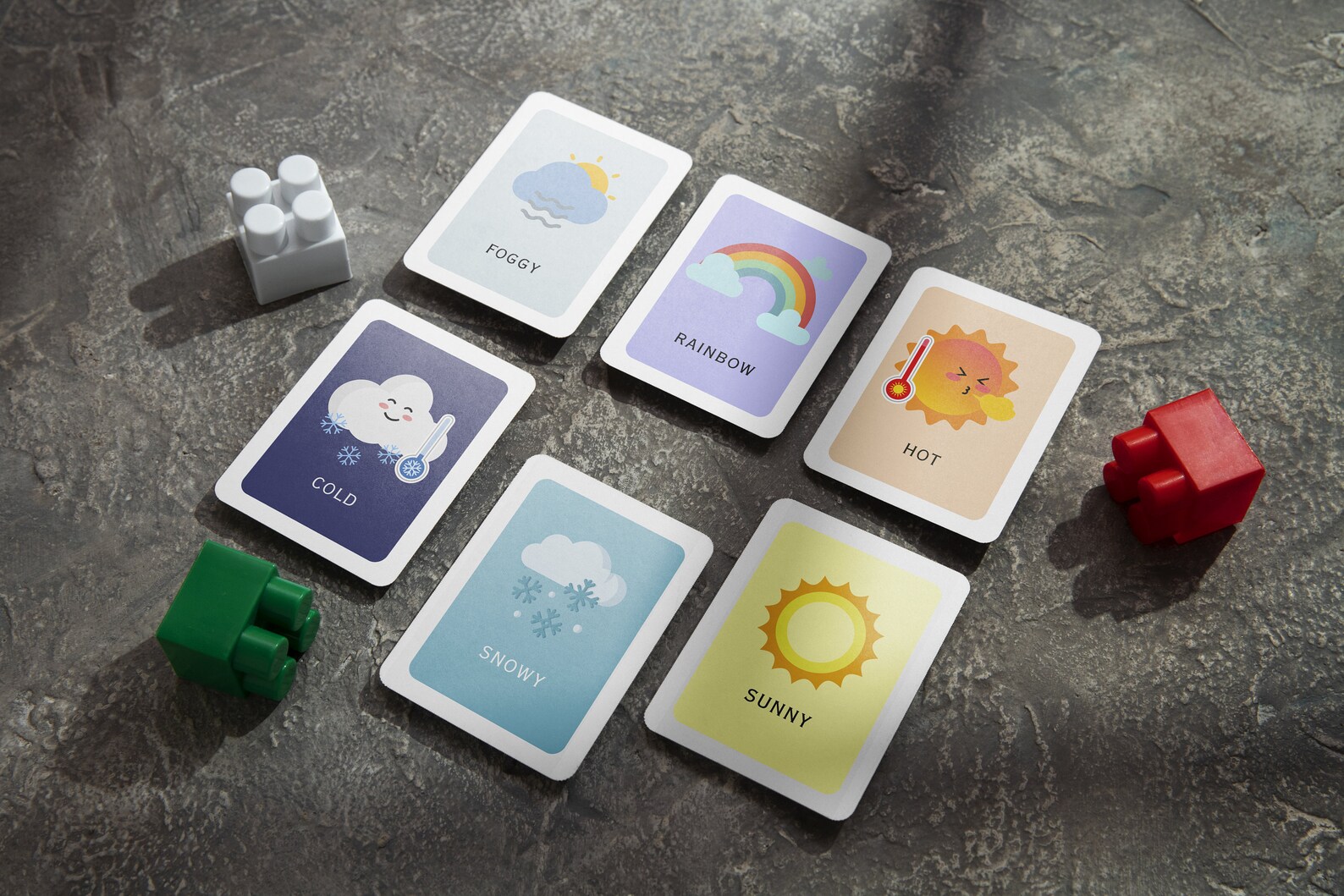 18 Weather Flashcards, 18 Flashcards Montessori, Climate,weather,sunny ...