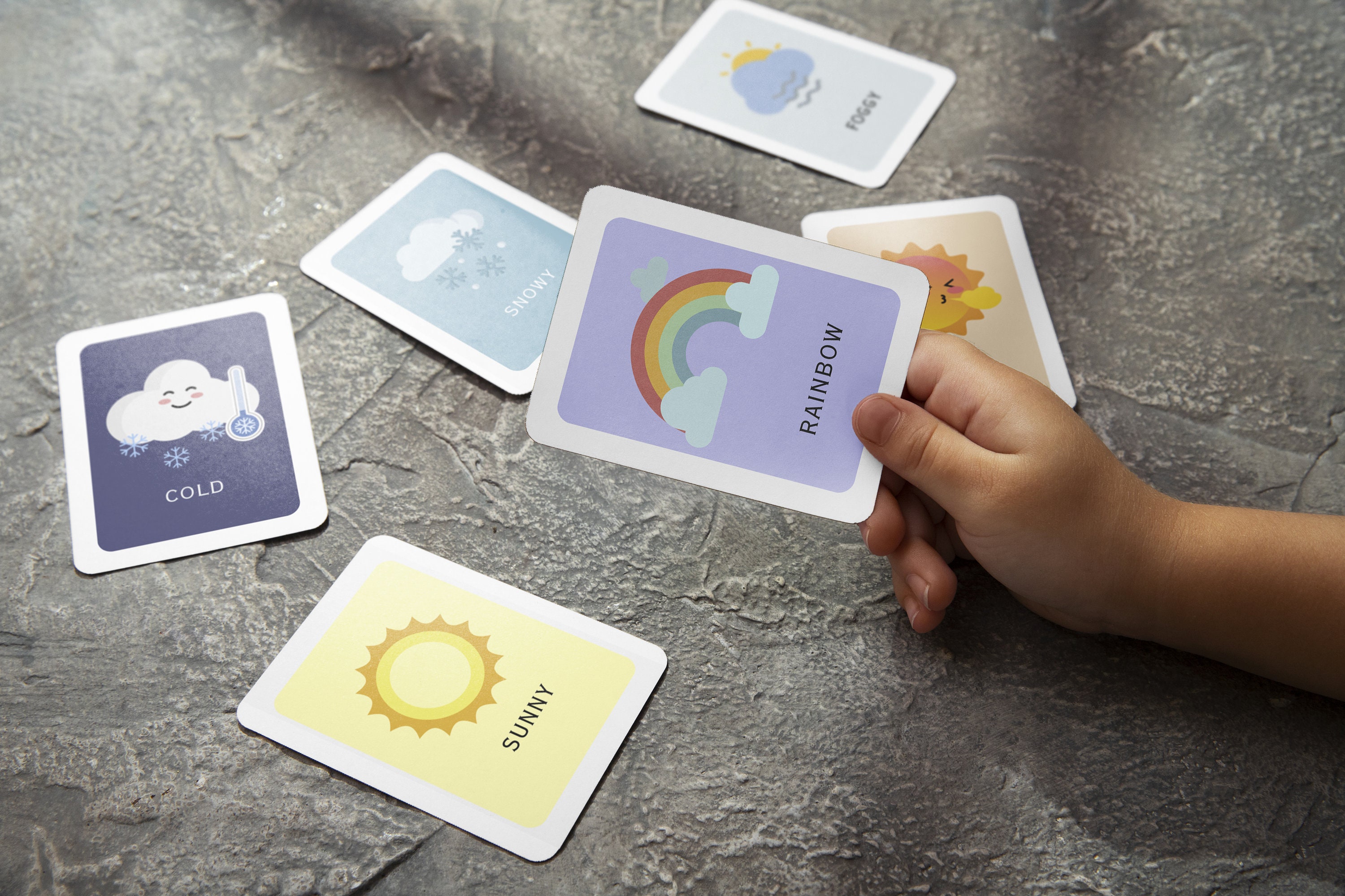 18 Weather Flashcards, 18 Flashcards Montessori, Climate,weather,sunny ...