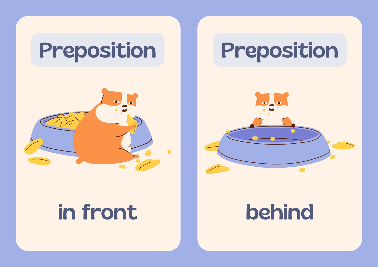 16 Prepositions Flashcards, 16 Flashcards Montessori, Prepositions ...