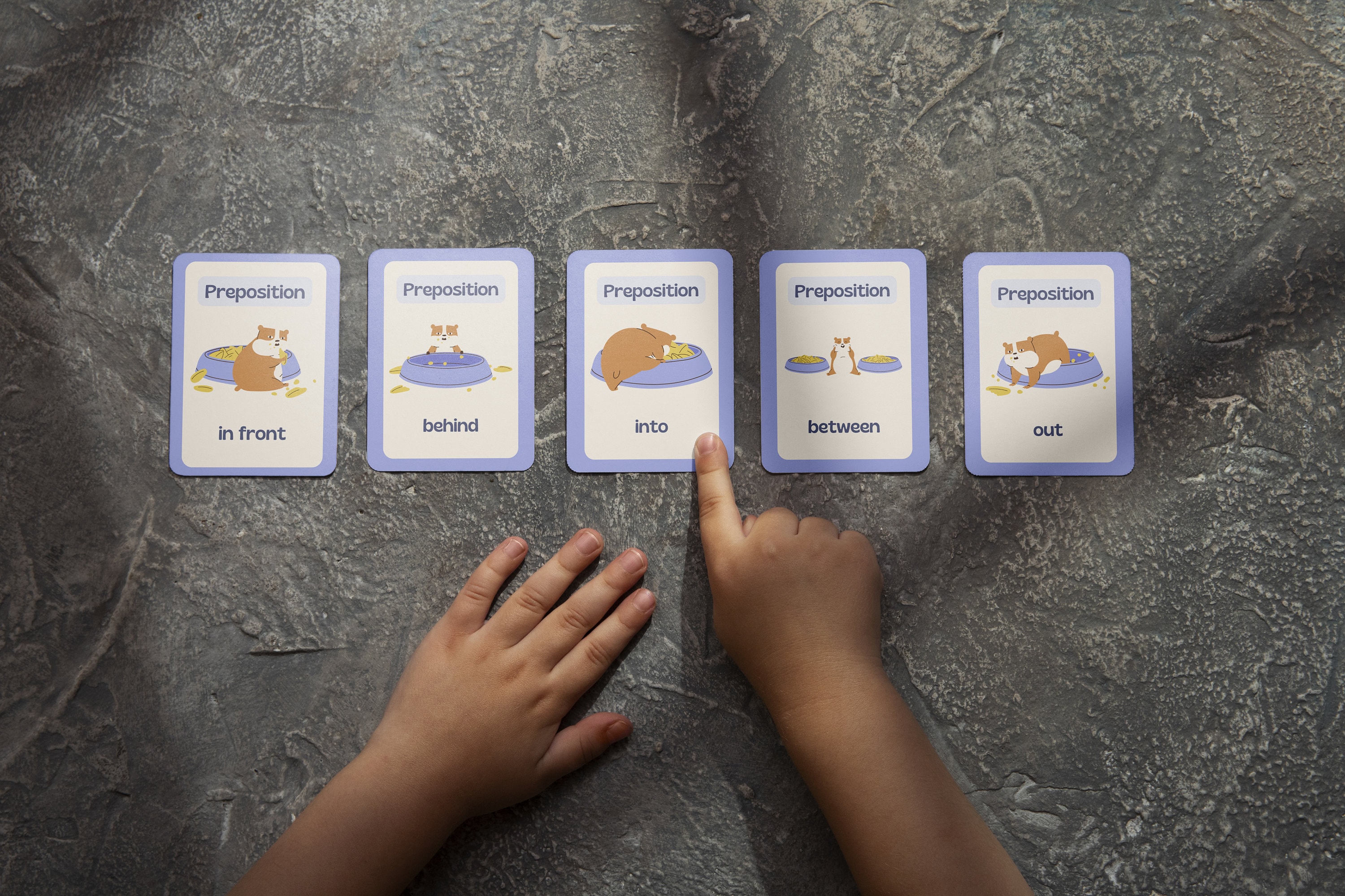 16 Prepositions Flashcards, 16 Flashcards Montessori, Prepositions ...