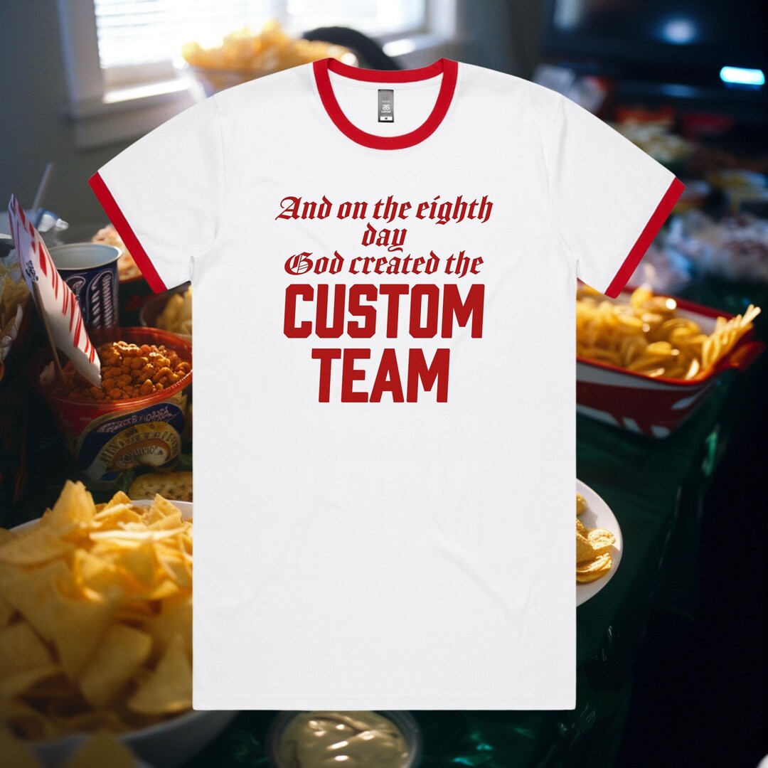 Custom Team Ringer T-shirt: 1970s Style Cotton Tee - Etsy