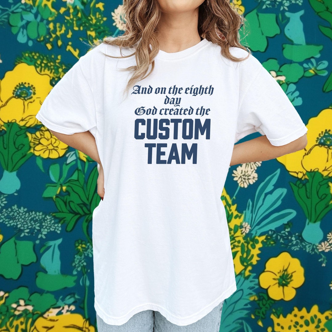 Custom Team Comfort Colors T-shirt: Personalized Text, Garment-dyed ...