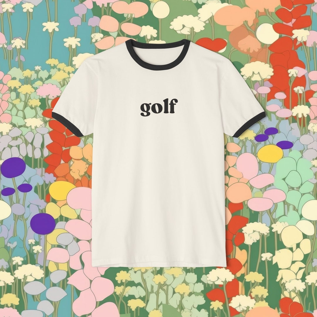 Retro Golf Ringer Tee: 1970s Style Unisex Cotton T-shirt - Etsy