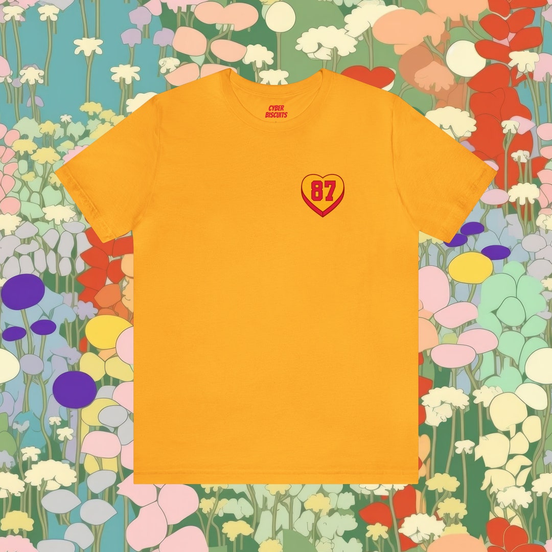 Heart Candy 87 Shirt: Red Gold Football Fan Tee - Etsy