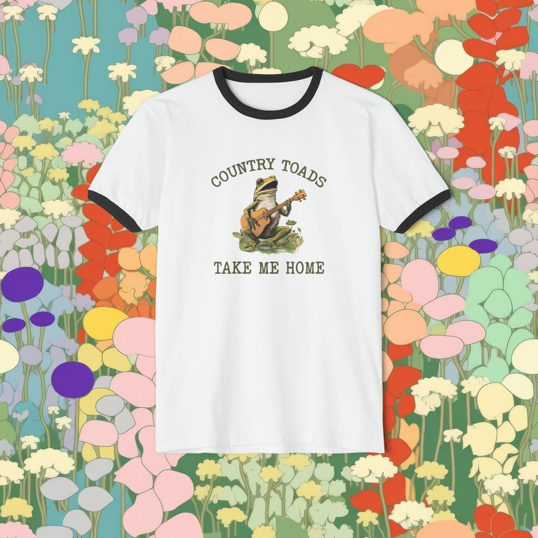 Retro Country Toad Shirt, country Toads Take Me Home Funny Frog Pun ...