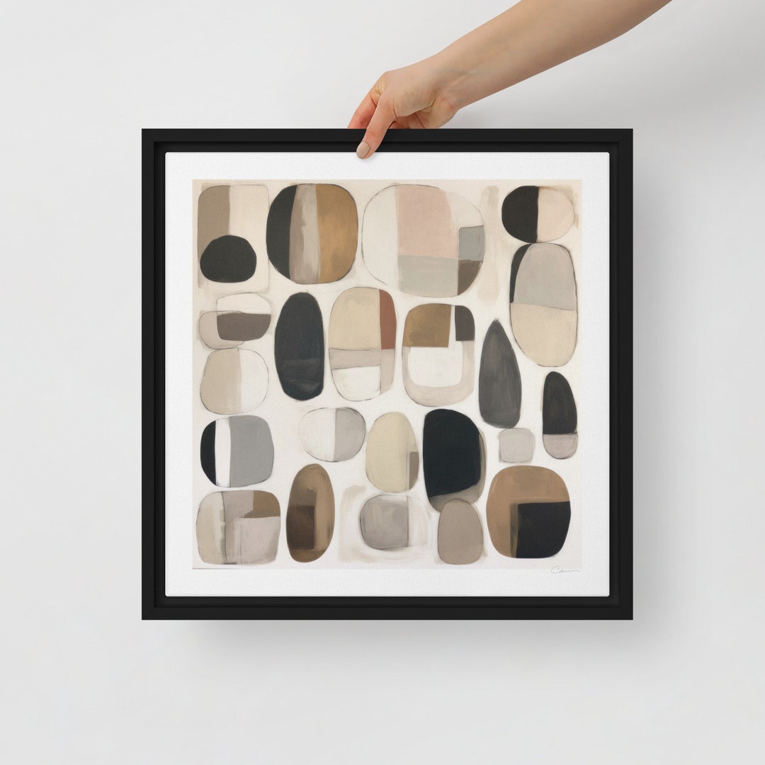 Mid-century Modern Abstract Painting Wall Art, “many Peables” - Etsy