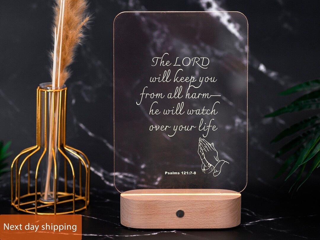 Bible Picture Frame Acrylic Bible Verse Lamp Bible Quote - Etsy