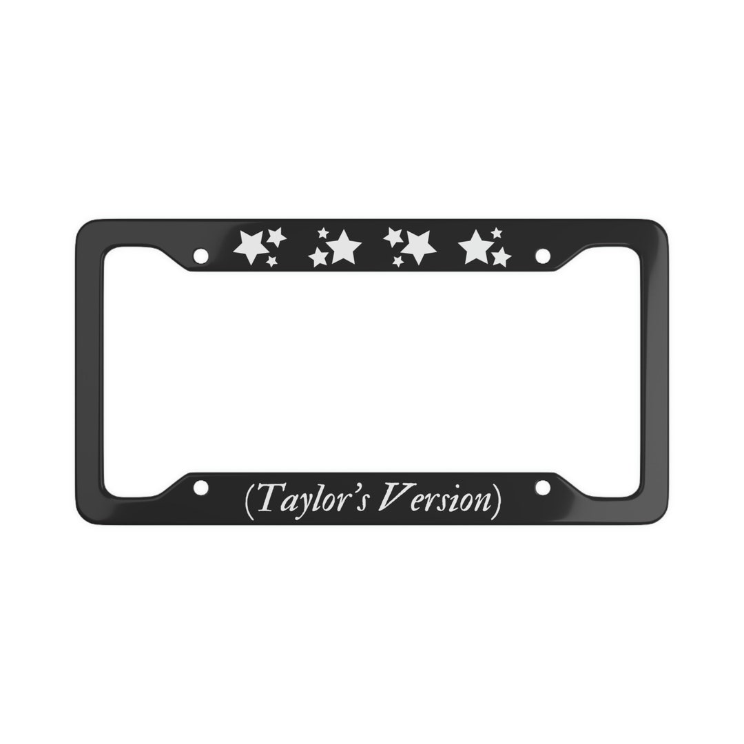 Taylor's Version Car License Plate Frame With Star Designs, Taylor ...