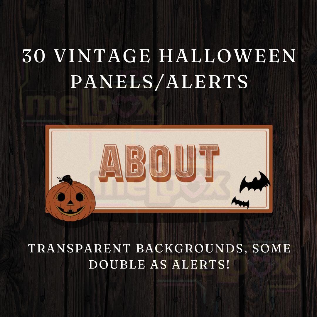 Vintage Halloween Stream Panels - Alerts | Spooky, Halloween Theme ...