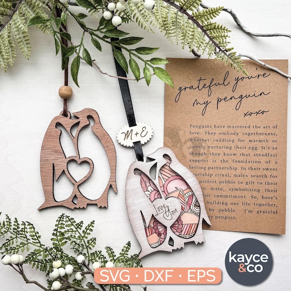 Penguin Ornaments Svg - Etsy