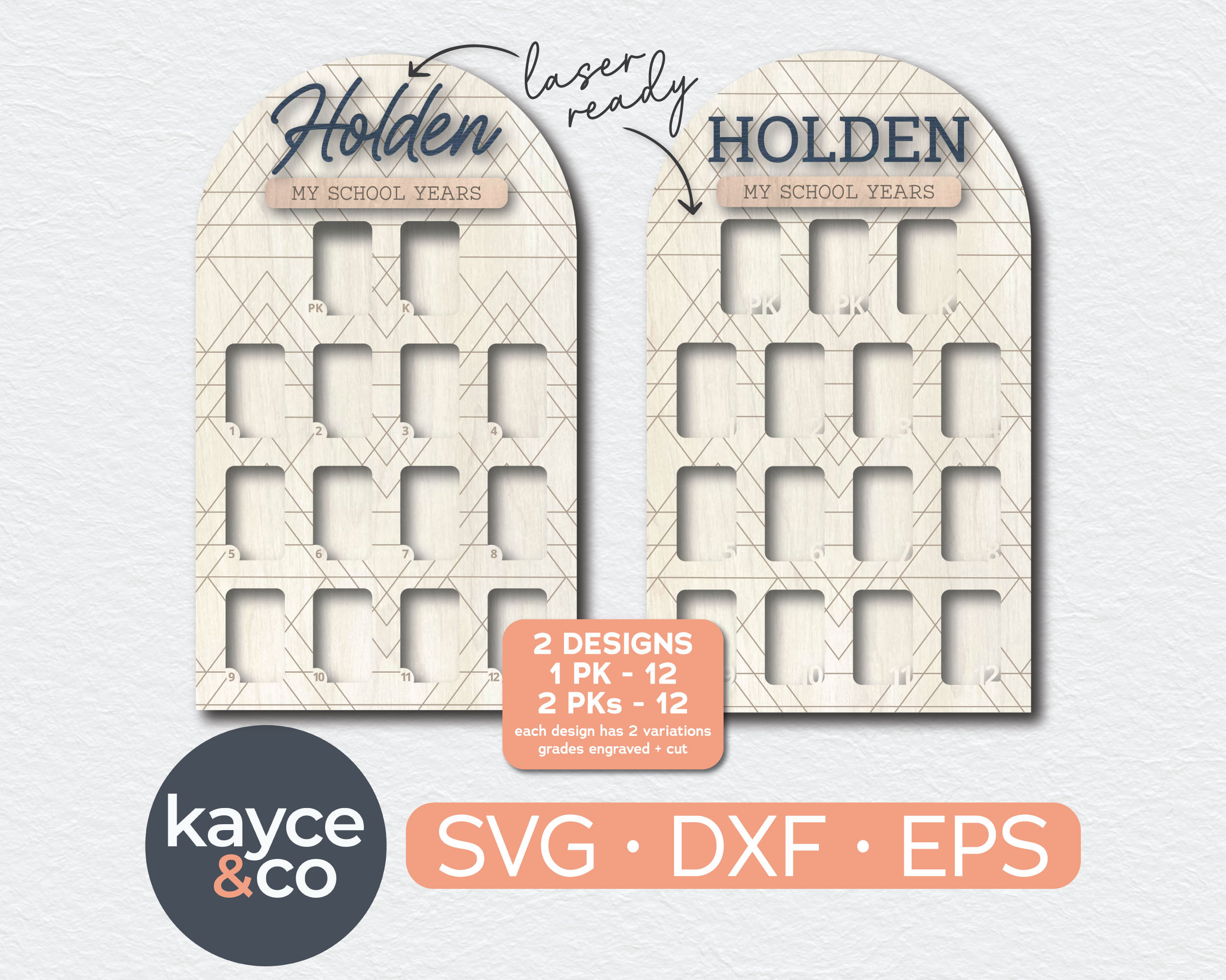 School Years Photo Frame Svg Pre K - 12, Graduation, 2x3 Wallet Size ...