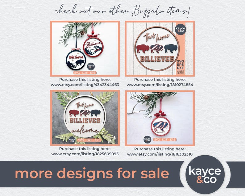Buffalo Billieve Svg INSERT for Welcome Sign Interchangeable Door ...