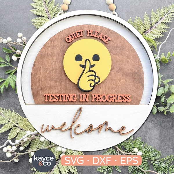 Quiet Testing Sign - Etsy