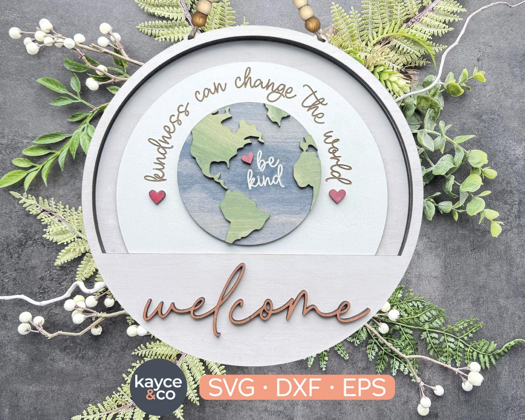 Be Kind Insert ONLY for Welcome Sign Interchangeable Door Hanger Svg ...