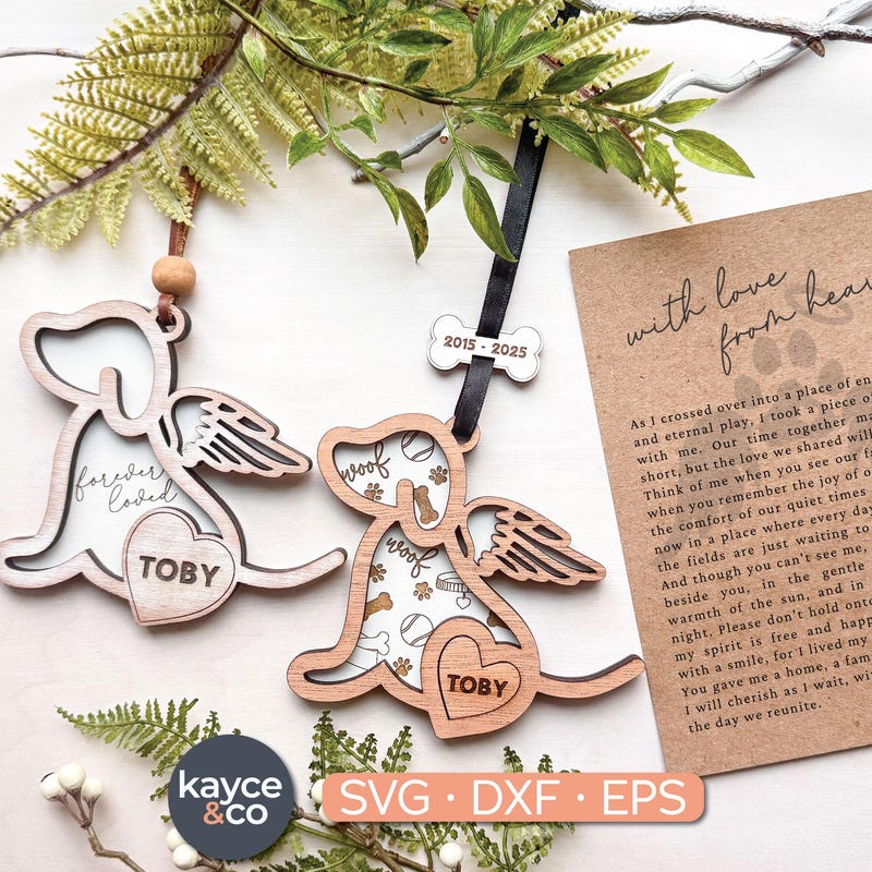 Pet Memorial Wood Charm - Etsy