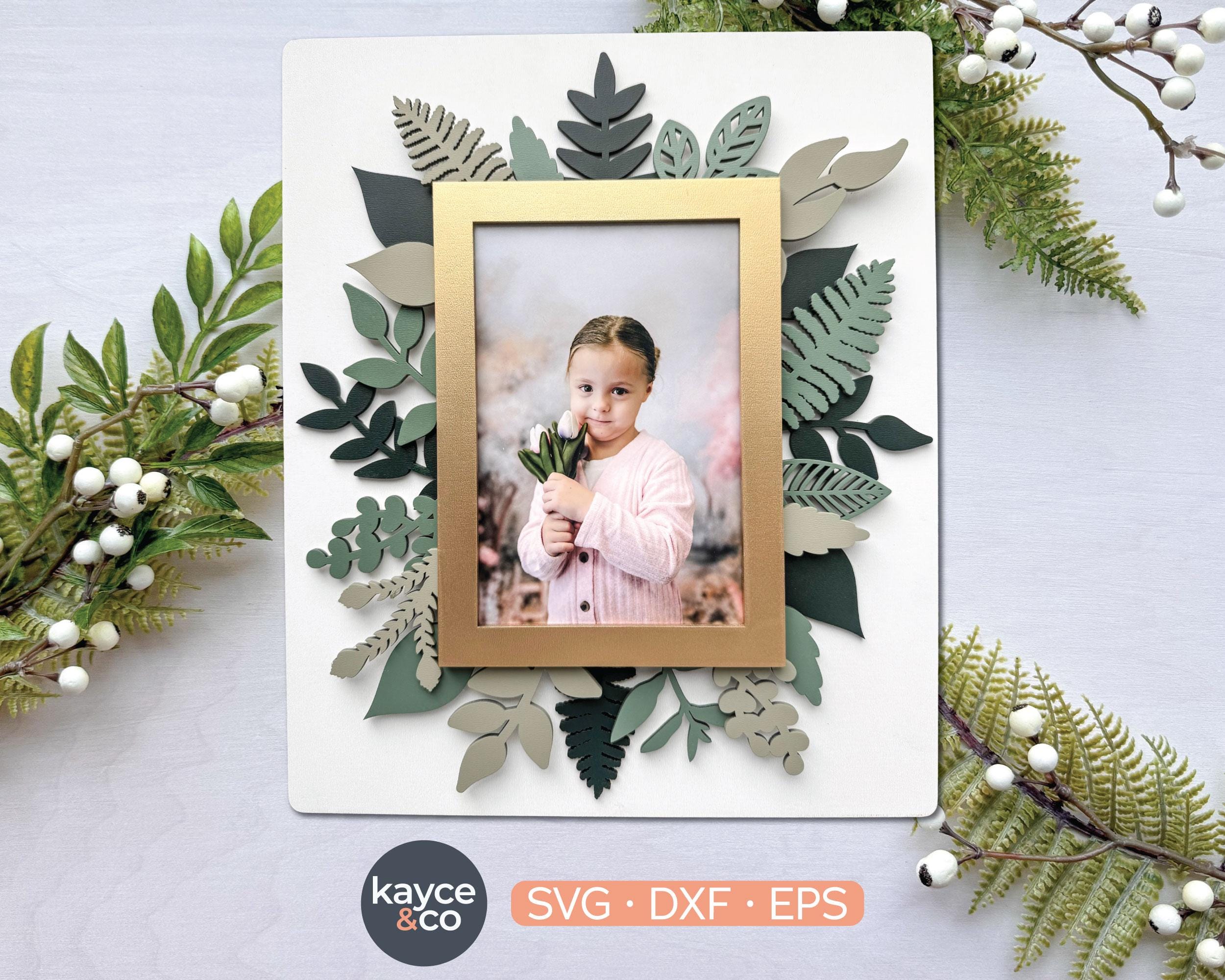 Floral Picture Frame Svg, Insert 4x6 Photo, Horizontal or Vertical ...