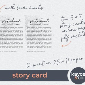 Story Card Elephant Ornament SVG, Sisterhood, Car Charm Inspirational ...