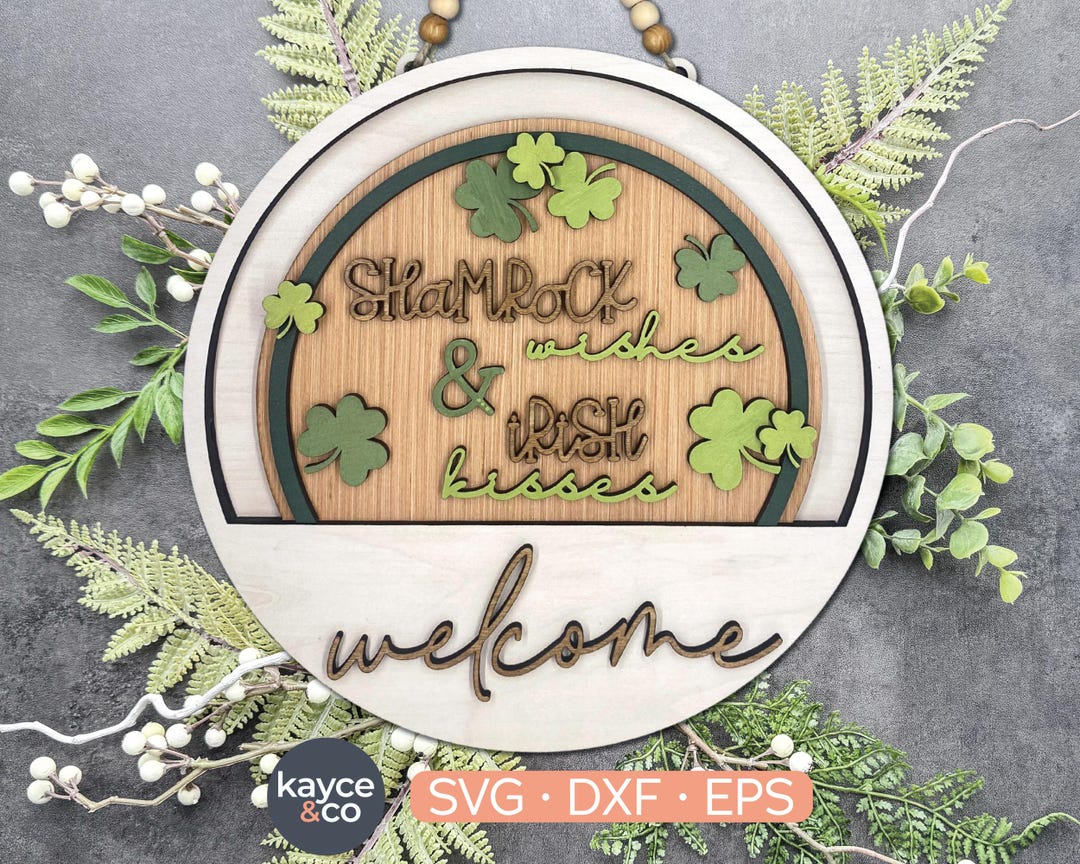 St Patricks Day Insert for Welcome Sign Interchangeable Door Hanger Svg ...