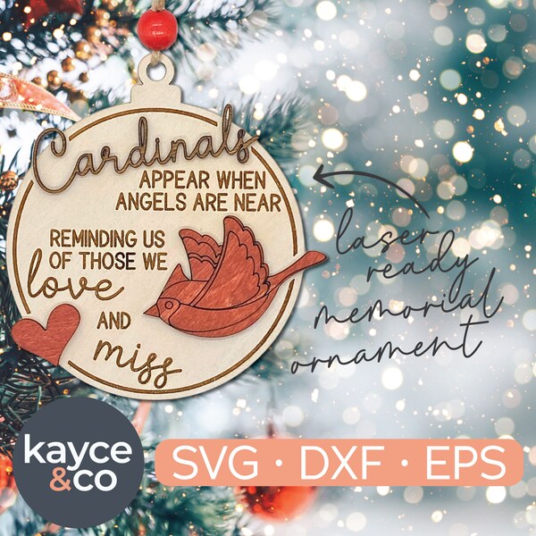 Cardinal Ornament Svg - Etsy