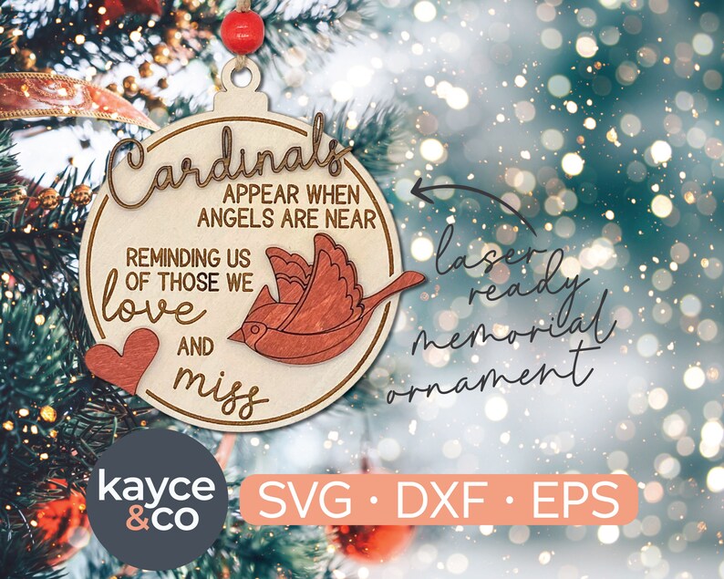 In Memory of Svg Cardinal Ornament Svg Cardinals Appear When Angels Are ...