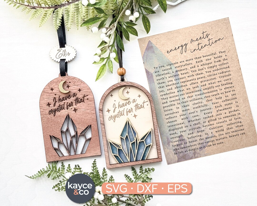 Story Card Crystals Ornament Svg Car Charm Inspirational Keepsake ...