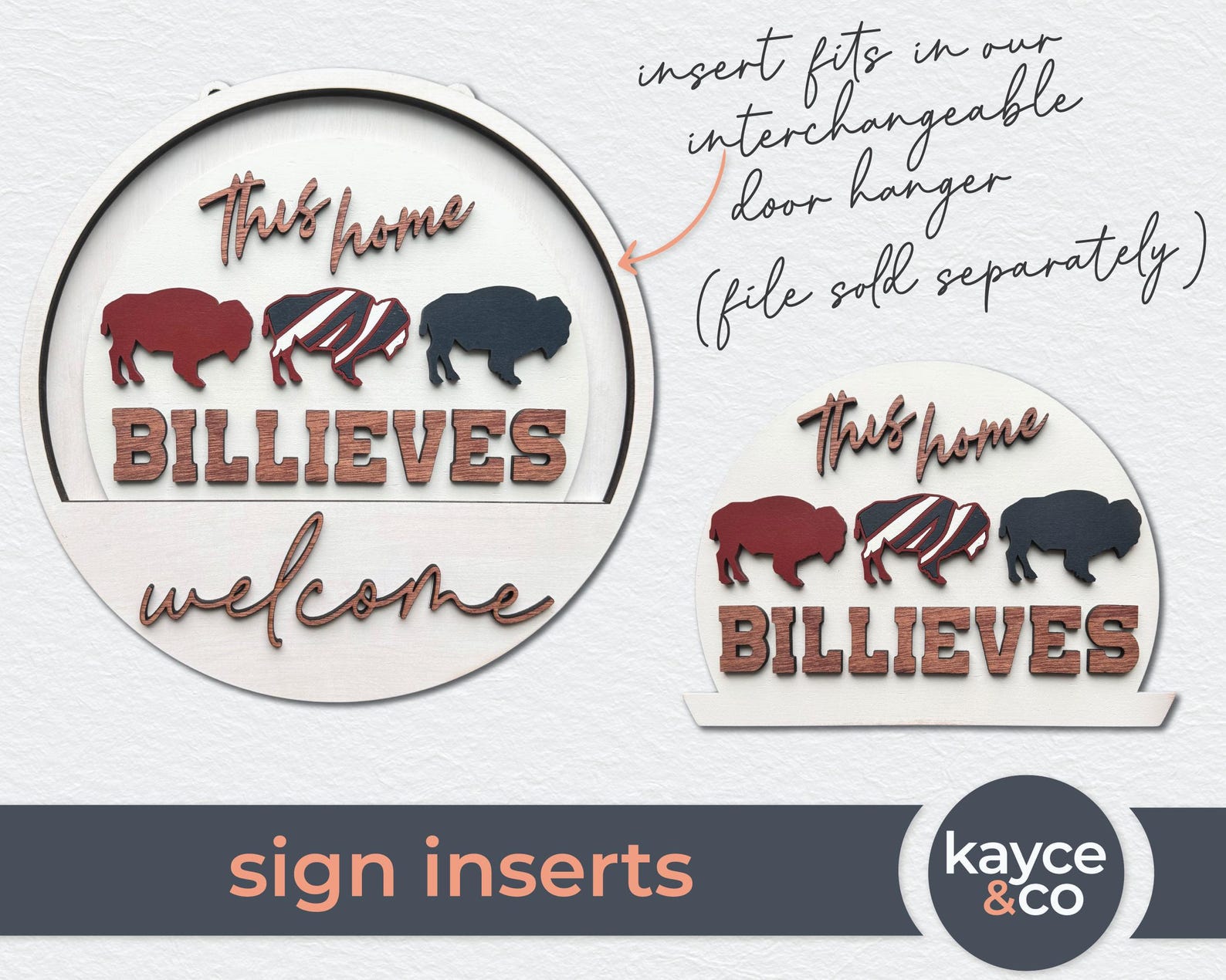 Buffalo Billieve Svg INSERT for Welcome Sign Interchangeable Door ...