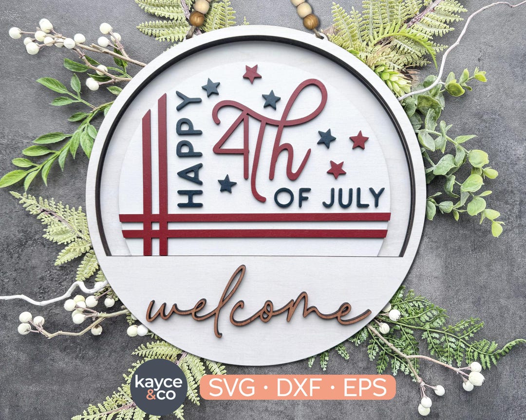 Happy 4th of July Insert ONLY for Welcome Sign Interchangeable Door ...