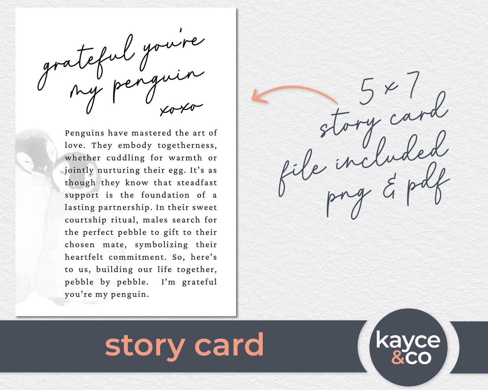 Story Card Penguin Ornament Svg, Car Charm Inspirational Keepsake, Gift ...