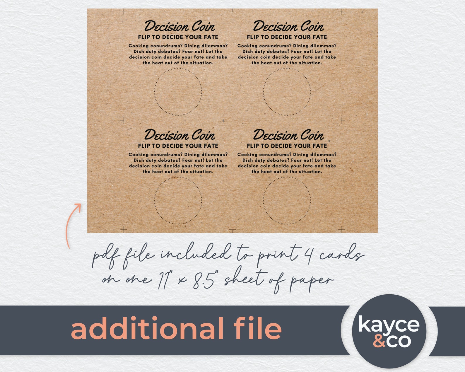 Funny Decision Coin Svg Bundle With Story Message Card Personalized ...