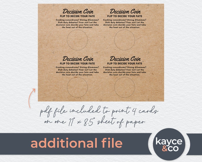 Funny Decision Coin Svg Bundle With Story Message Card Personalized ...