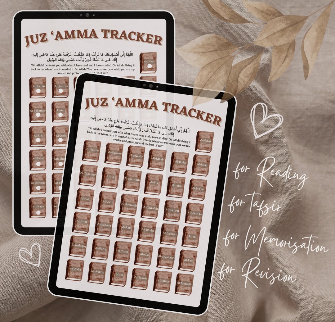 Printable Juz Amma Surah / Quran Tracker - Etsy