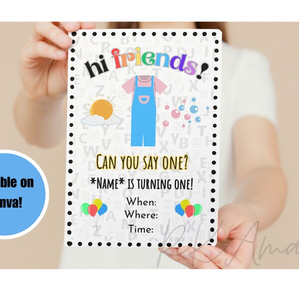 Ms Rachel First Birthday Invitation - Etsy