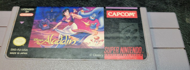 1993 Disney's Aladdin SNES Authentic Cartridge super Nintendo ...