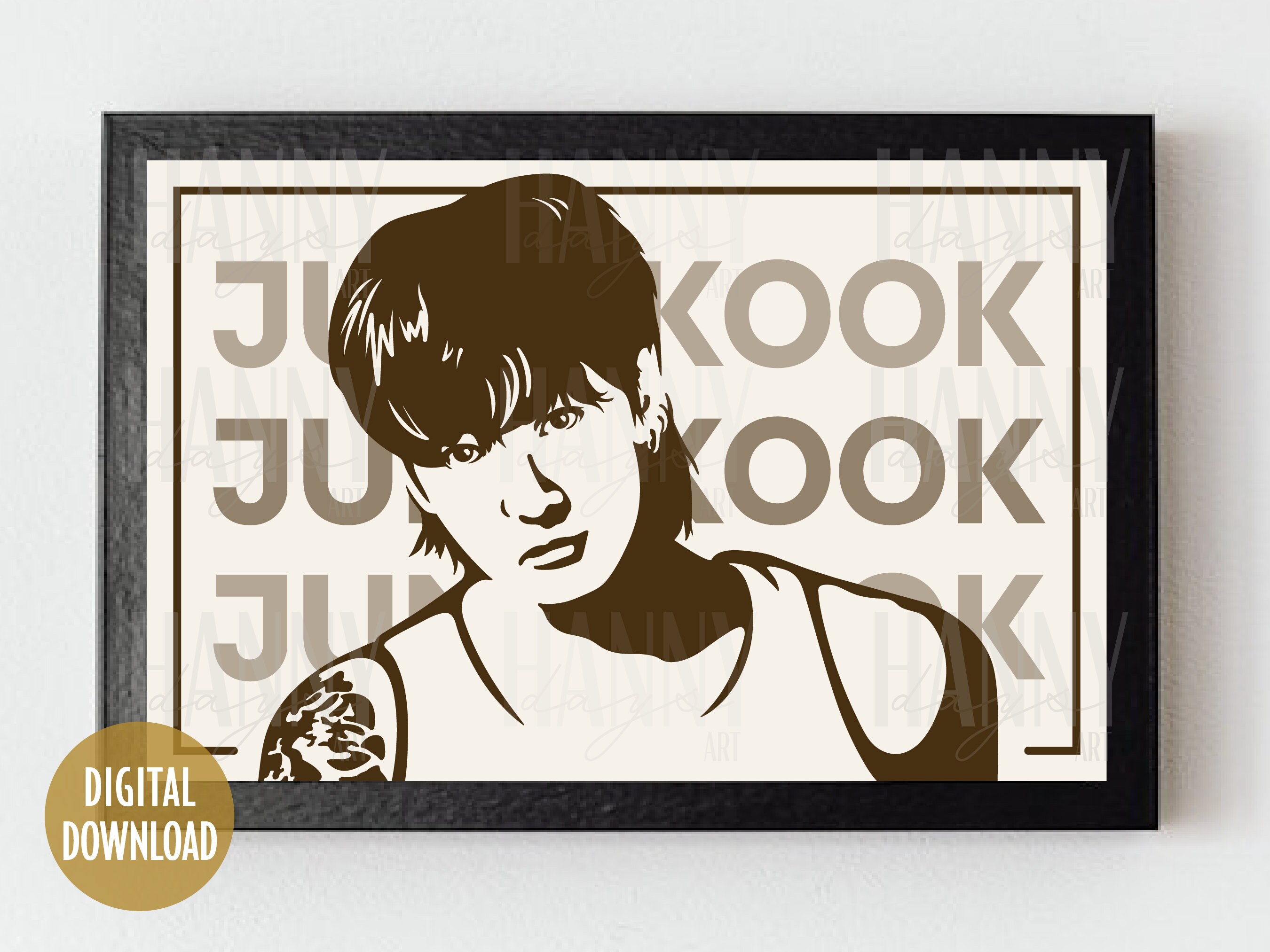 BTS Jungkook Poster, Kpop Wall Art Print, Gift for Army, Jungkook Print ...