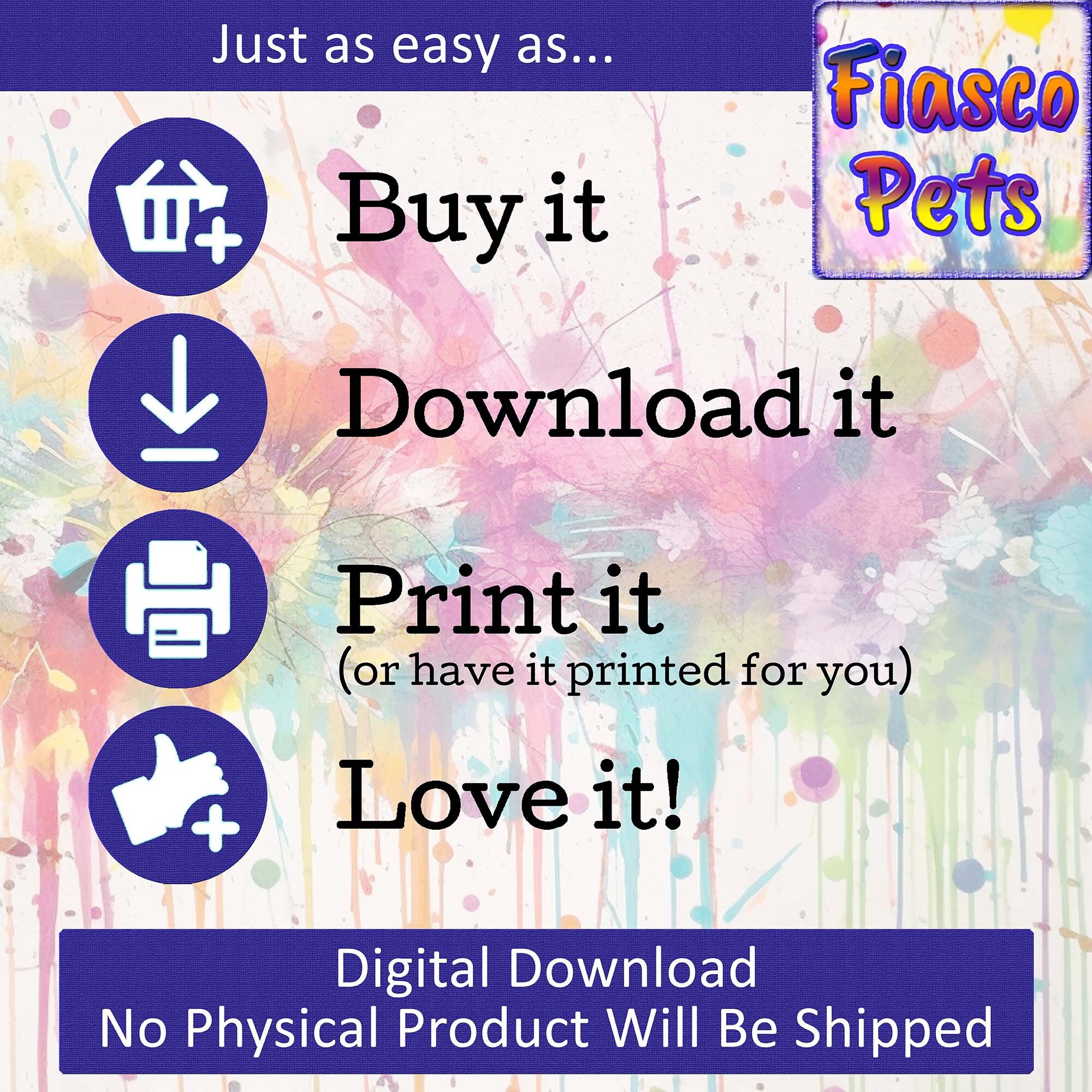 Tortoiseshell Persian Cat Paint Splatter Creative Wall Art Are We Gonna ...