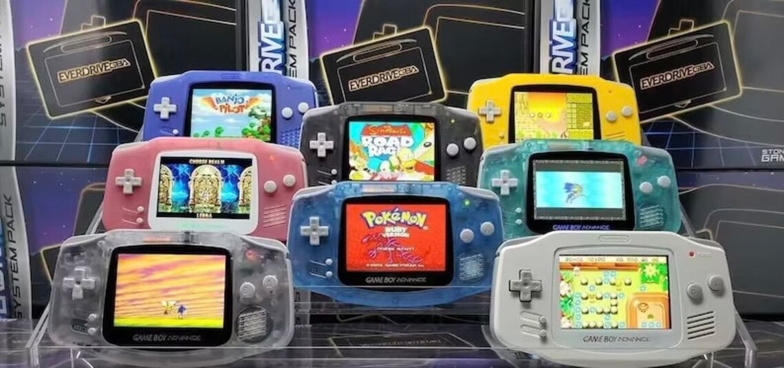 Gba Advance Custom Back Lights Ips Screen - Etsy