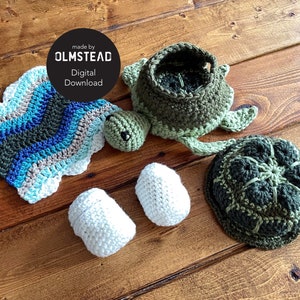 Shellsea Crochet Turtle Coaster Set PDF Pattern 4 - Etsy