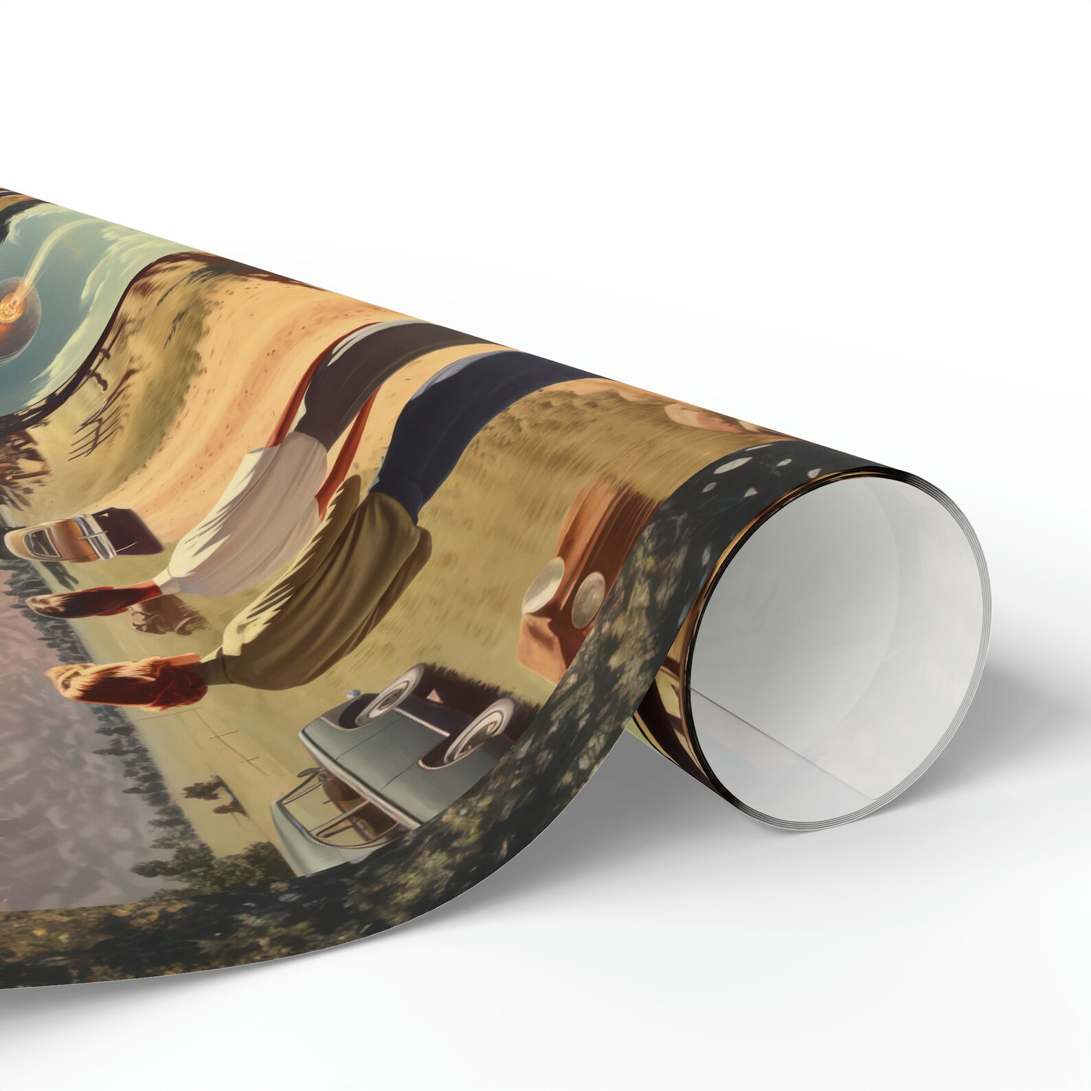 Atomic Age Roswell Alien Landing Wrapping Paper: Retro Sci-fi Gift Wrap ...