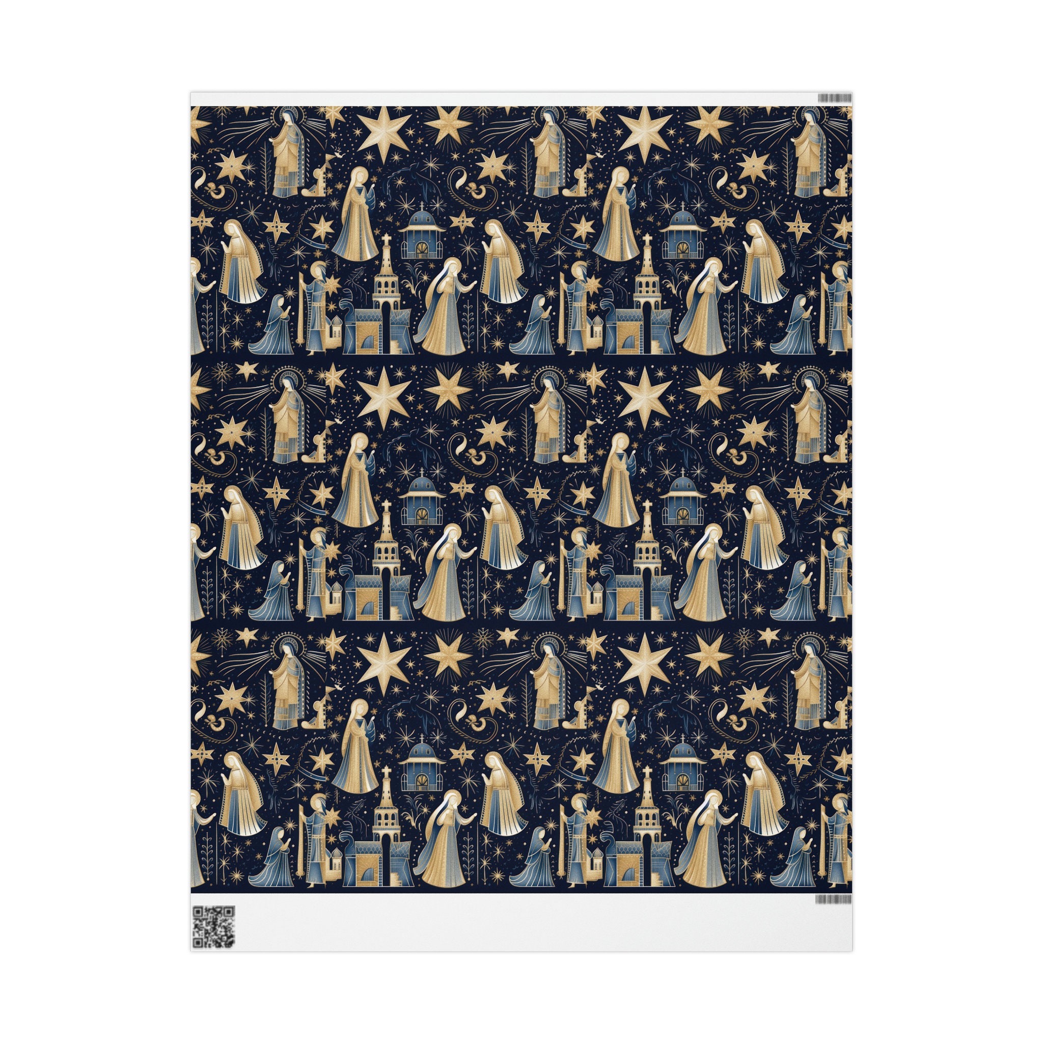 Midnight Nativity Wrapping Papers, Nativity Christmas Wrapping Paper ...