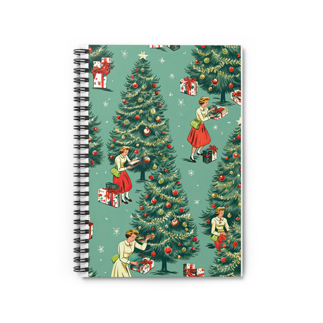 1950s Housewife Journal: Retro Christmas Tree Spiral Notebook - Etsy