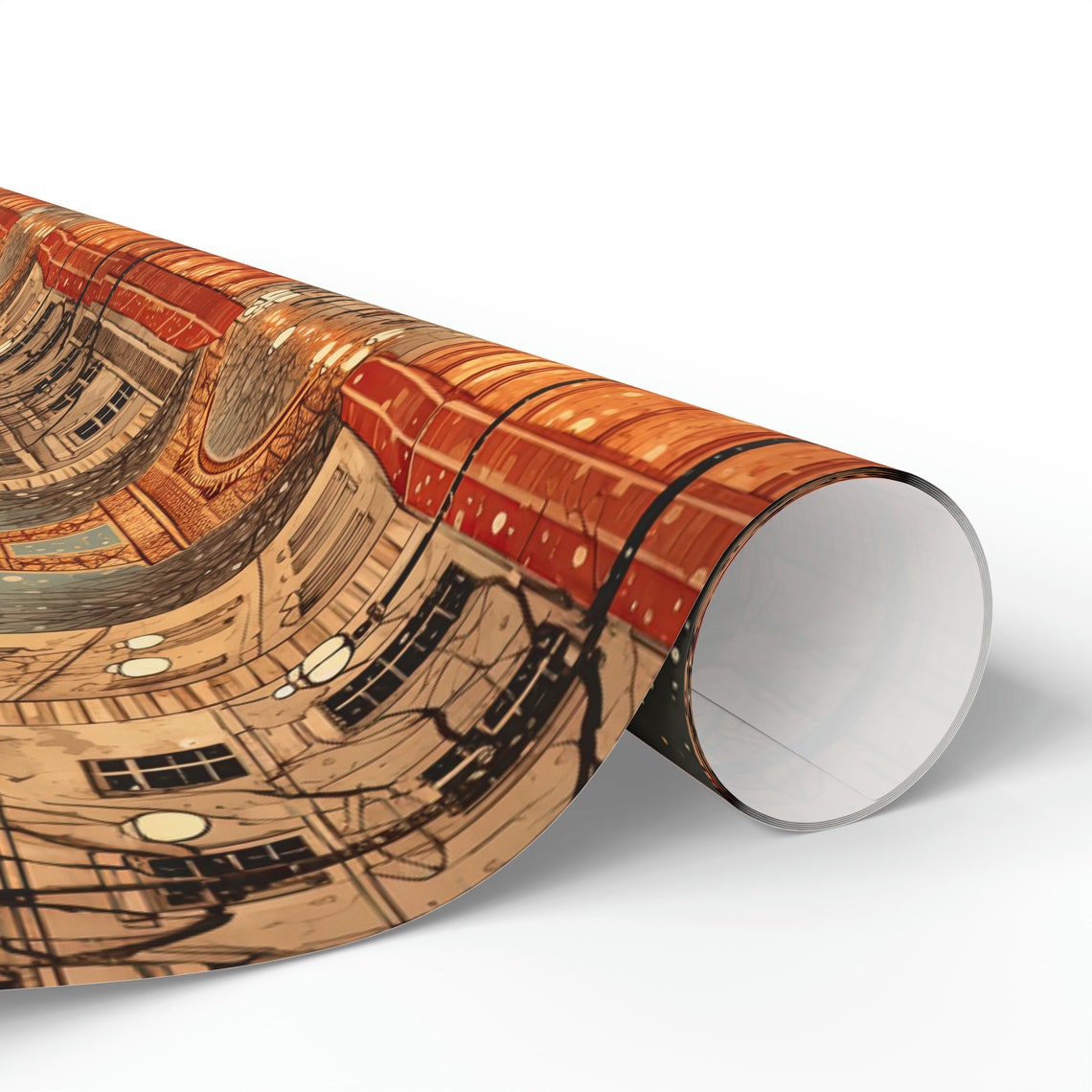 Illustrated Paris Eiffel Tower Wrapping Papers, Paris, Eiffel Tower ...