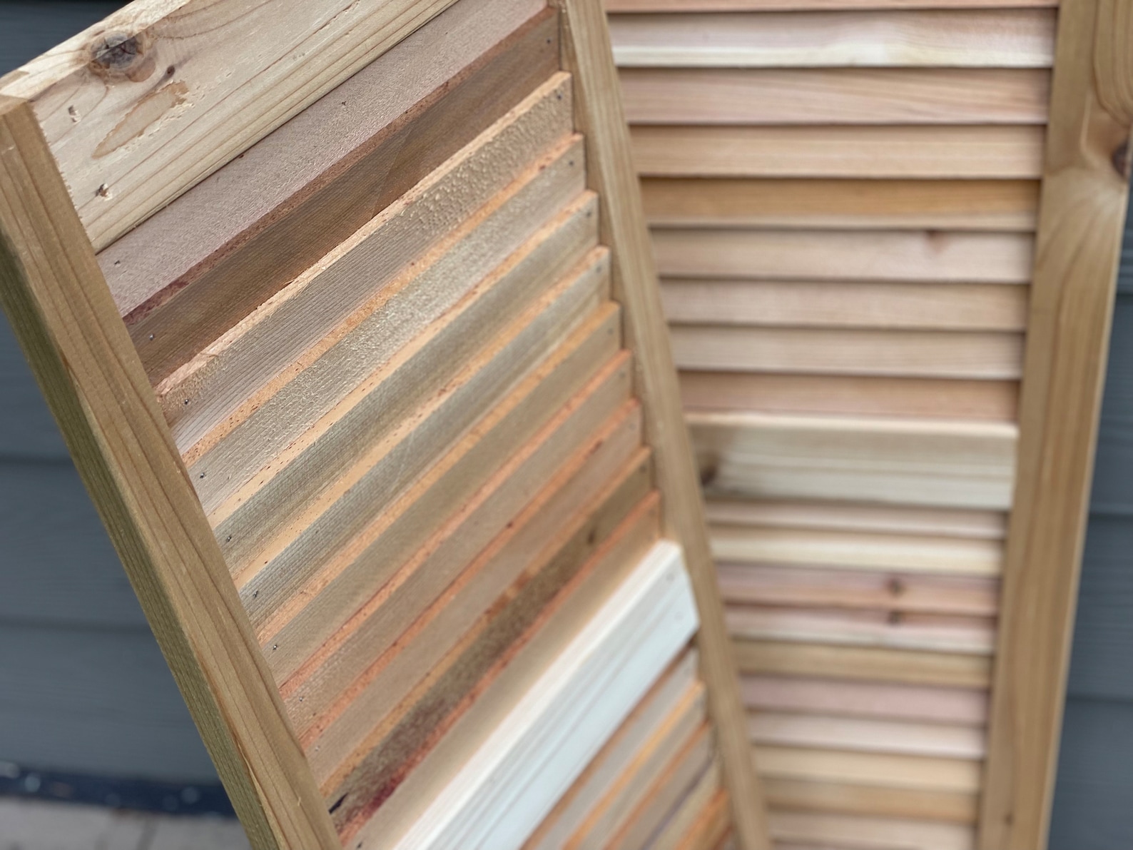 Home Exterior Louvered Window Shutters - Etsy