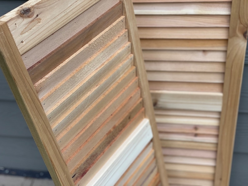 Home Exterior Louvered Window Shutters - Etsy