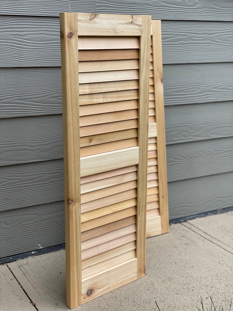 Home Exterior Louvered Window Shutters - Etsy