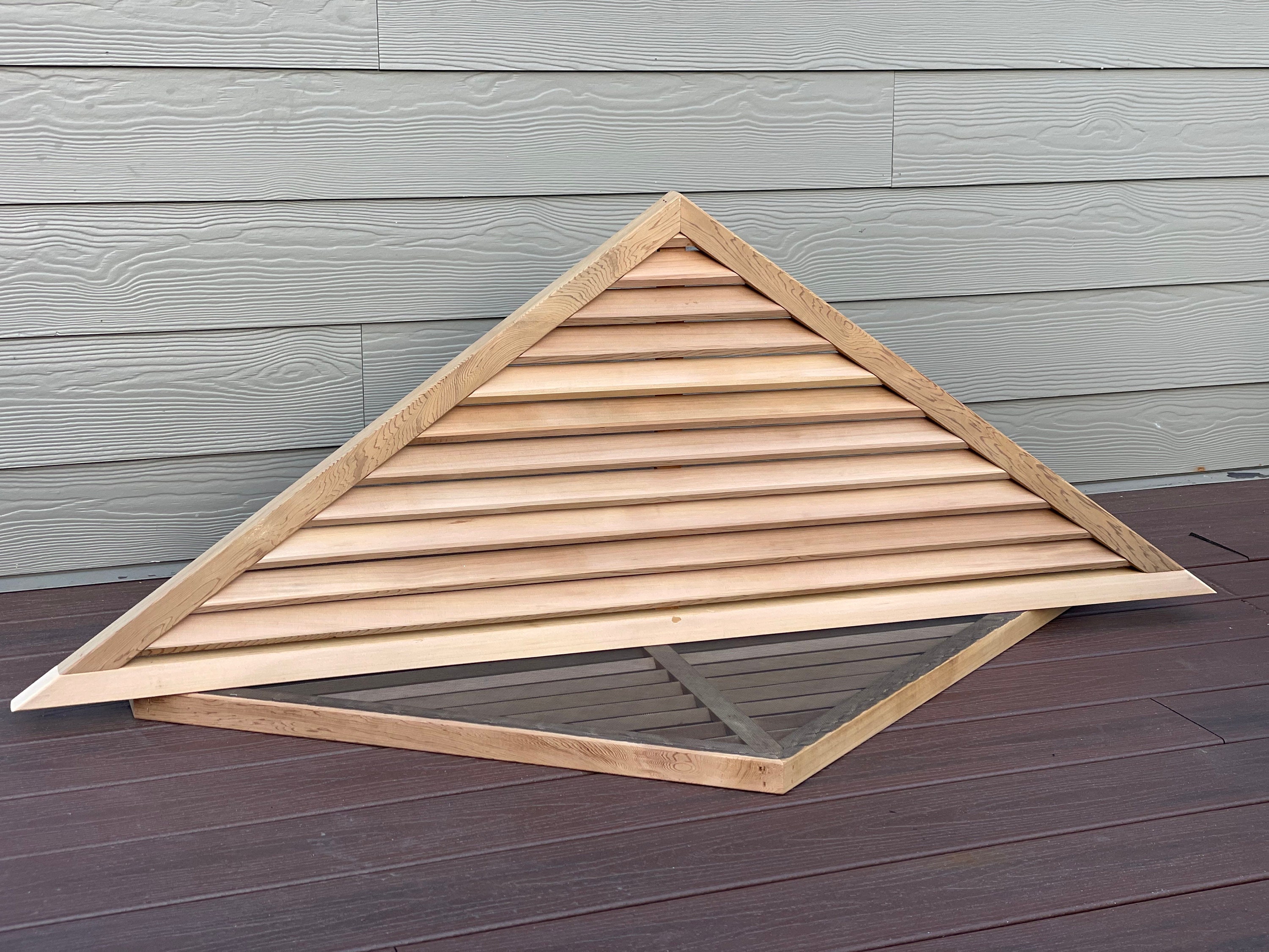Triangle Cedar Gable Vent - Etsy